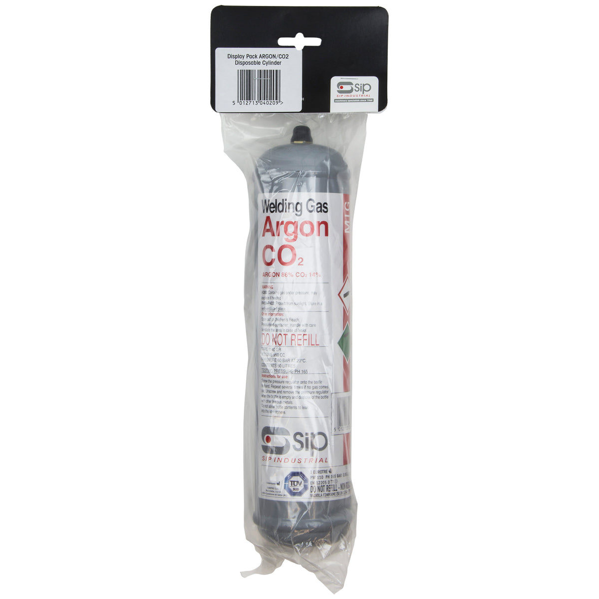 SIP 390g Argon/CO₂ Disposable Gas Bottle for MIG Welding SIP-04020 ...
