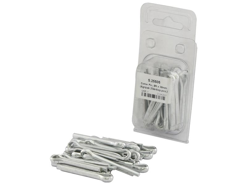 Buy Sparex Agripak 25pcs Cotter Pin 6x38mm Heavy-Duty Fastener | S ...