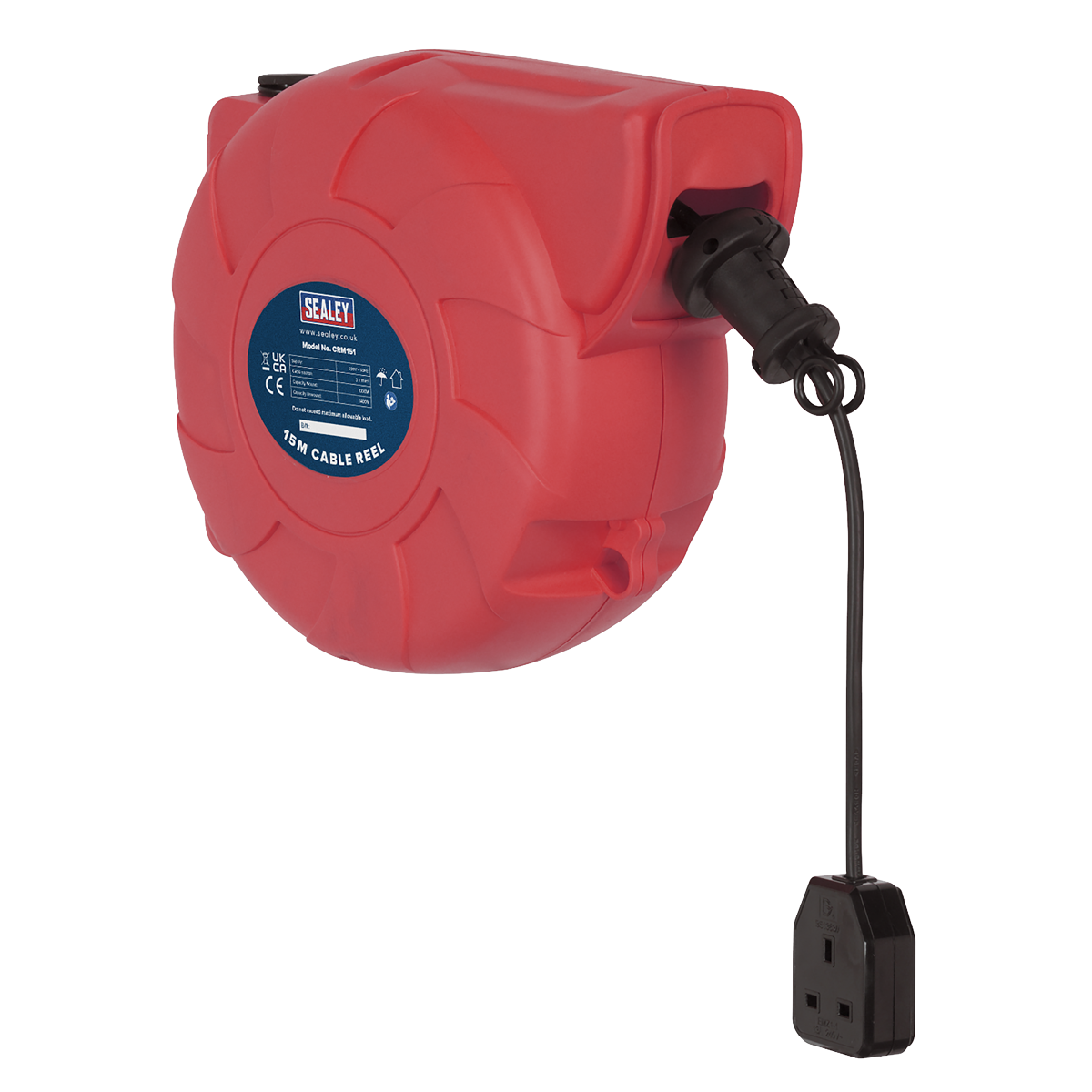 Retract 15m Cable Reel - 1 Socket - CRM151 – Farming Parts