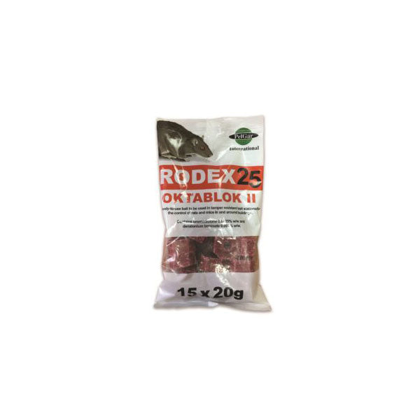 Rodex 25 Oktablok II – 300g Pack | Highly Effective Rodent Bait | RODE ...