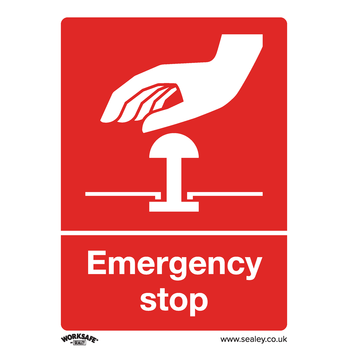 Emergency Stop Safety Sign - Self-Adhesive Vinyl – Farming Parts