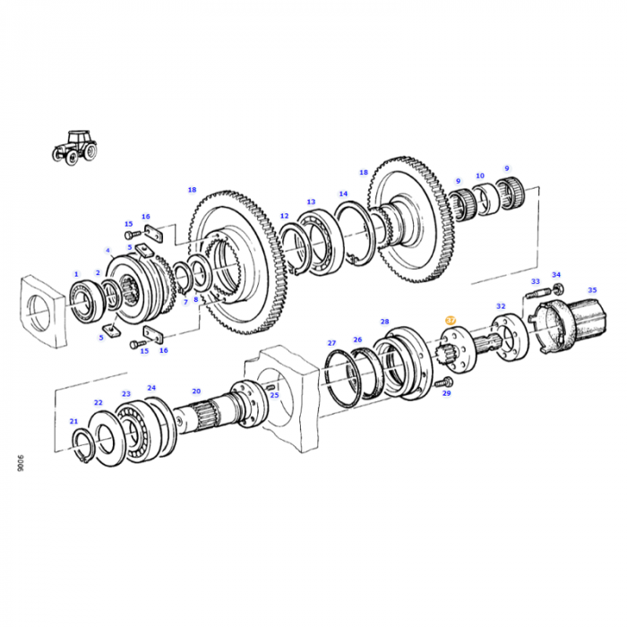 Fendt Flange Adapter 1 3/4 20 Splines - 0071033100000 | OEM | Fendt ...